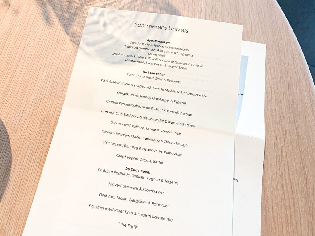 An evening at Restaurant Geranium - shanlois