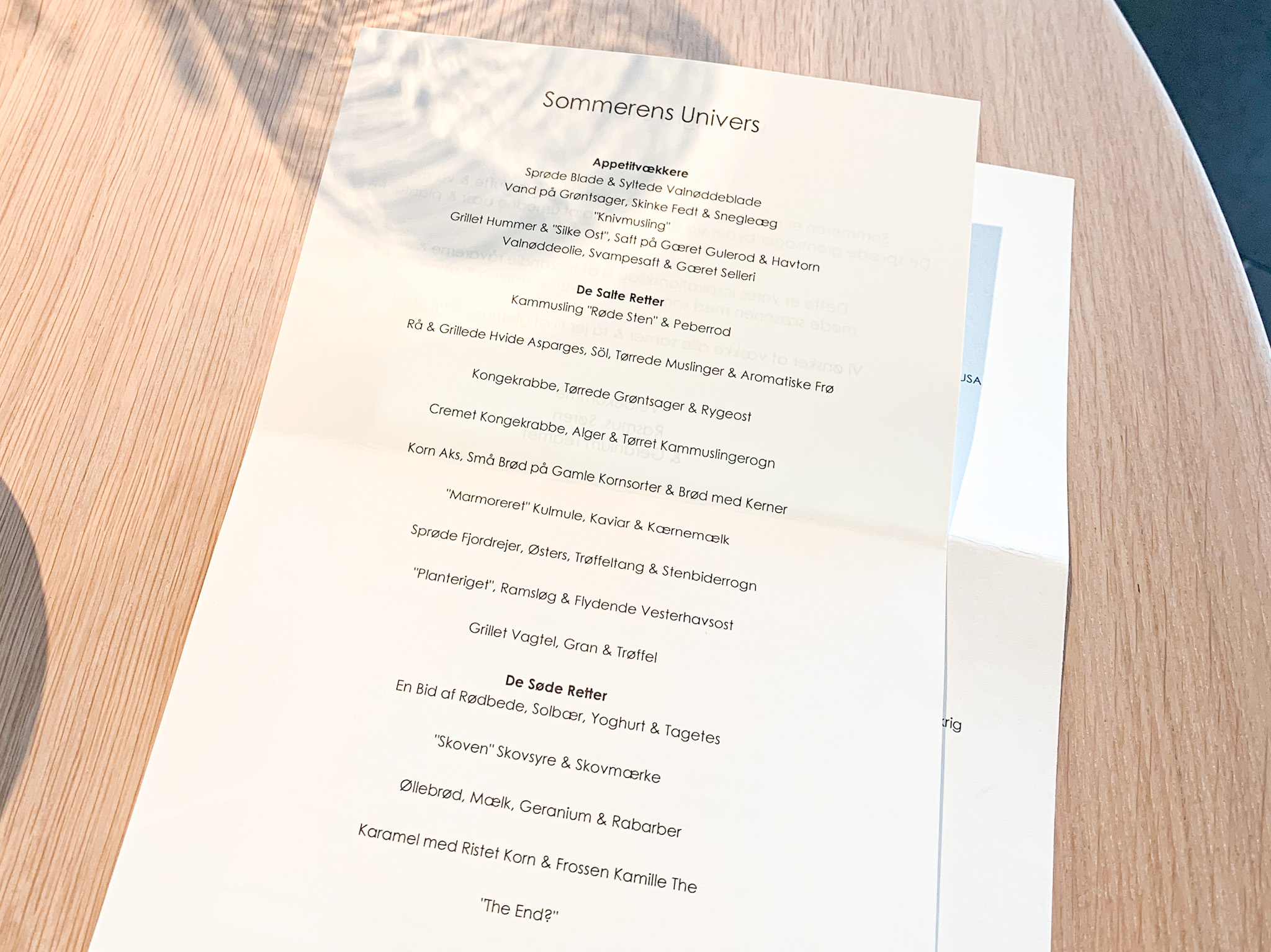 An evening at Restaurant Geranium - shanlois